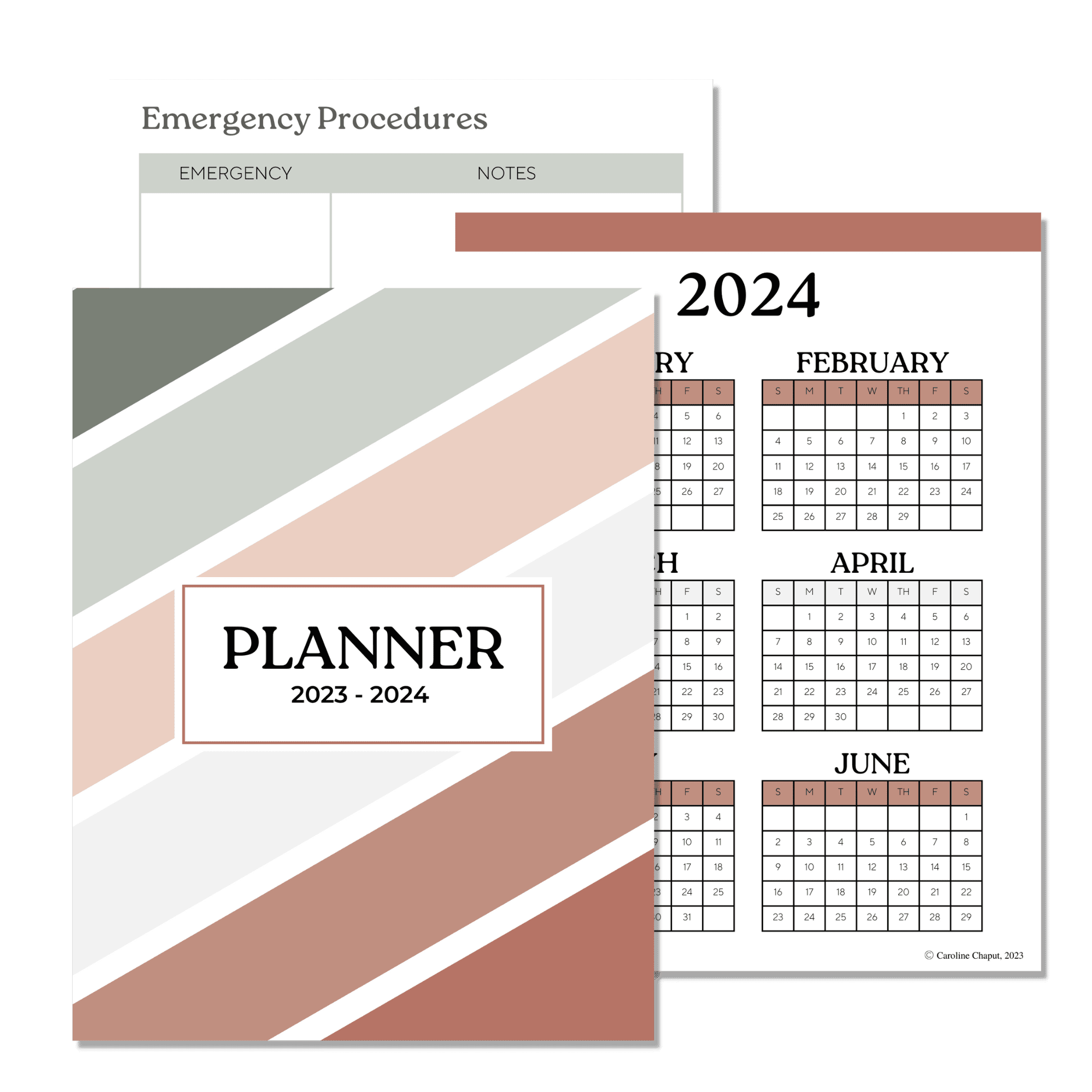 Printable Teacher Planner Templates for 2023 - 2024 - Boldly Inspired ...