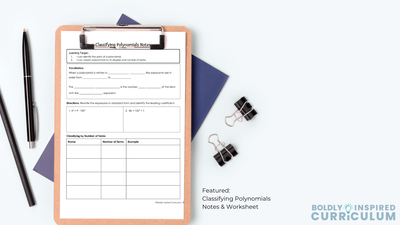 10 Low-Prep Polynomial Operations Activities for Algebra 1