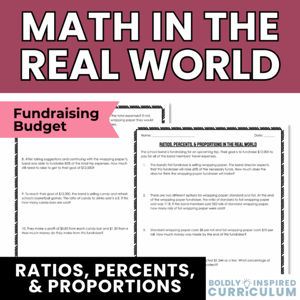 Real World Math Activities for Pre Algebra and Algebra 1