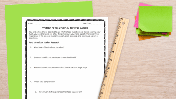 Systems of Equations Activities Your Algebra 1 Classroom Needs