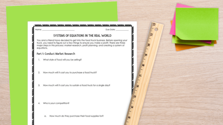 Systems of Equations Activities Your Algebra 1 Classroom Needs