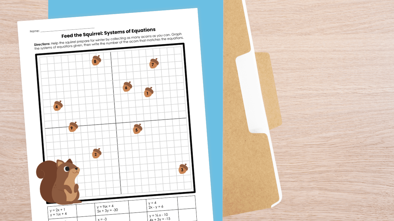 Systems of Equations Activities Your Algebra 1 Classroom Needs