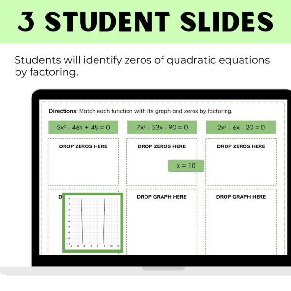 Solving Quadratics by Factoring Digital Activity & Printable Card Sort ...