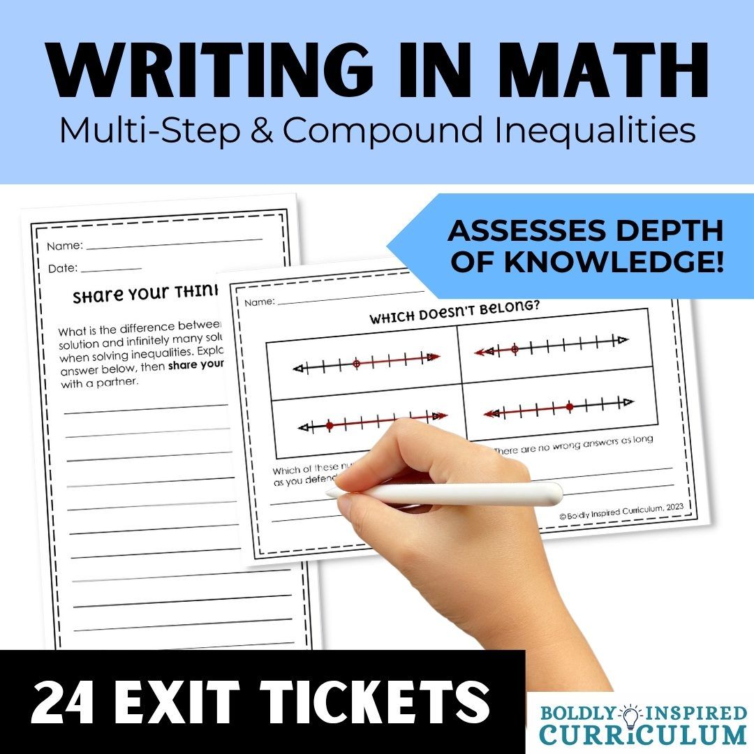 Solving Multi-Step and Compound Inequalities Warm Ups and Exit Tickets ...