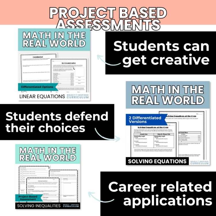 8th Grade Math End of Year Projects & Word Problems Bundle - Boldly ...