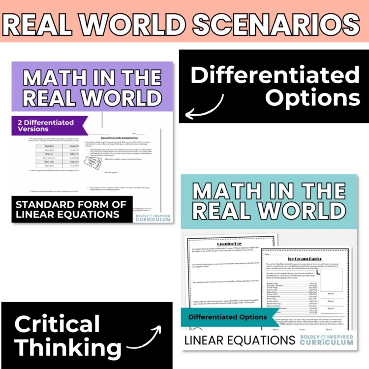 8th Grade Math End of Year Projects & Word Problems Bundle - Boldly ...