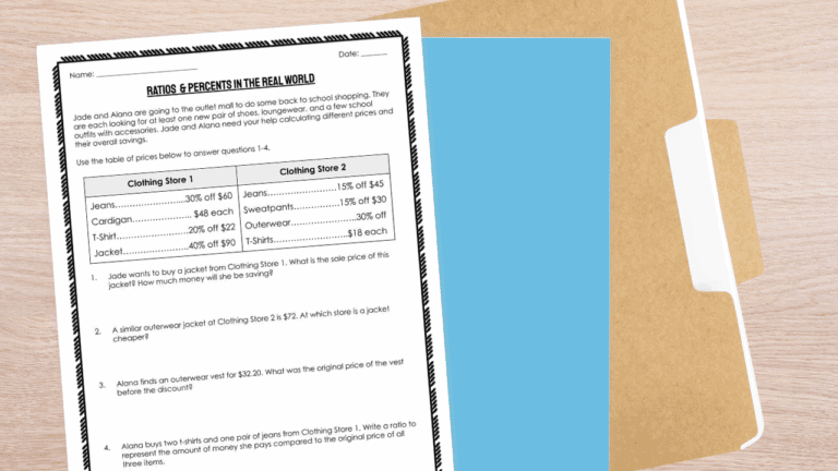 9 Summer Math Review Activities for Incoming 8th Graders