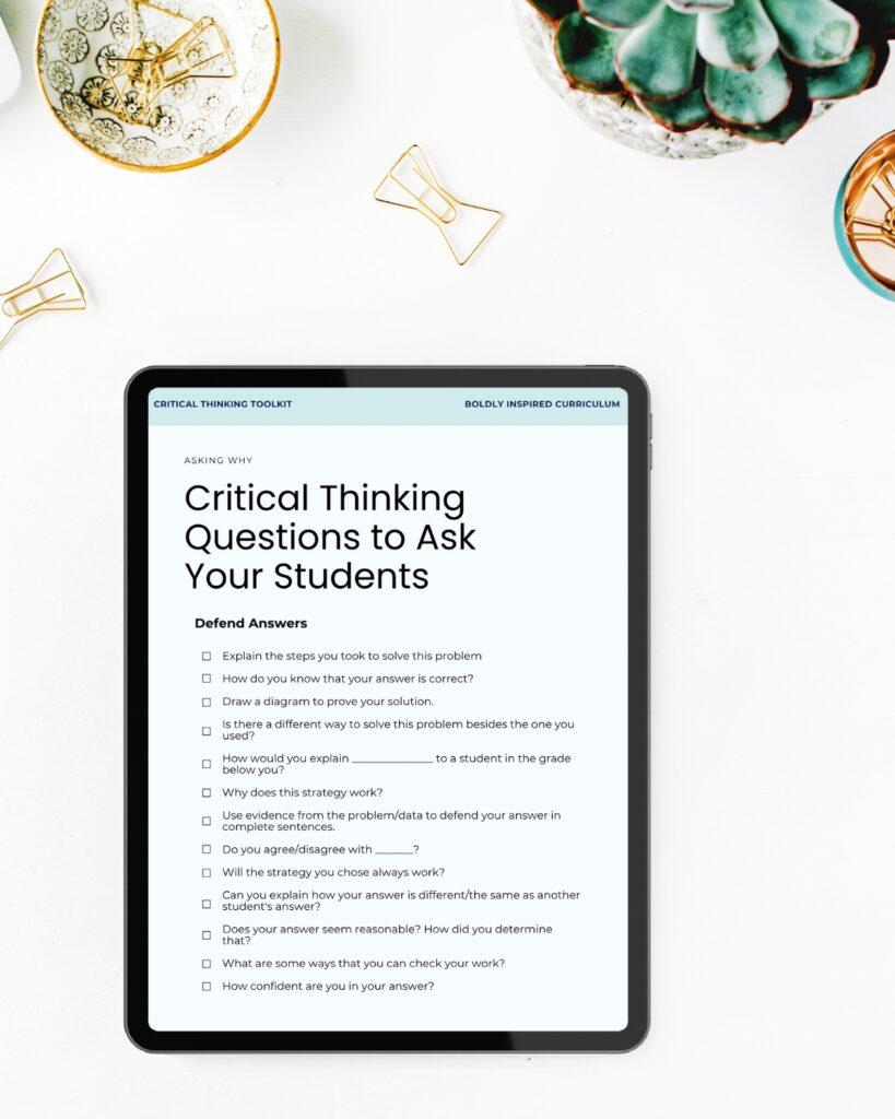 Critical Thinking Toolkit - Boldly Inspired Curriculum