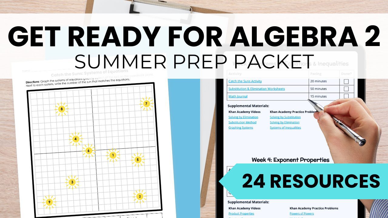 How to Get Algebra 2 Students Ready for Back to SChool