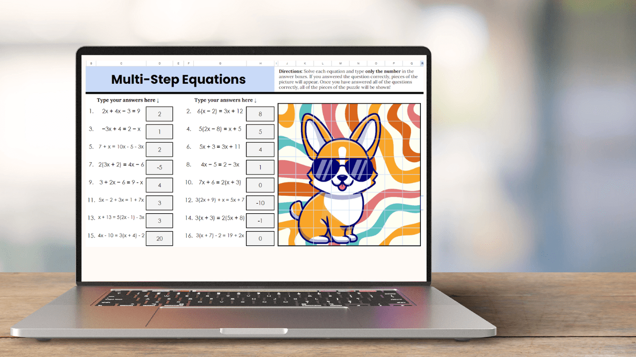 11 Engaging Solving Multi-Step Equations Math Activities