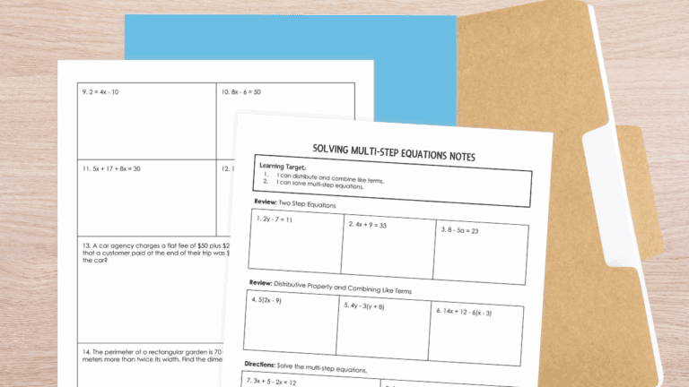11 Engaging Solving Multi-Step Equations Math Activities