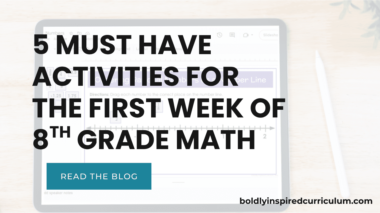 5 First Week of School Activities for 8th Grade Math