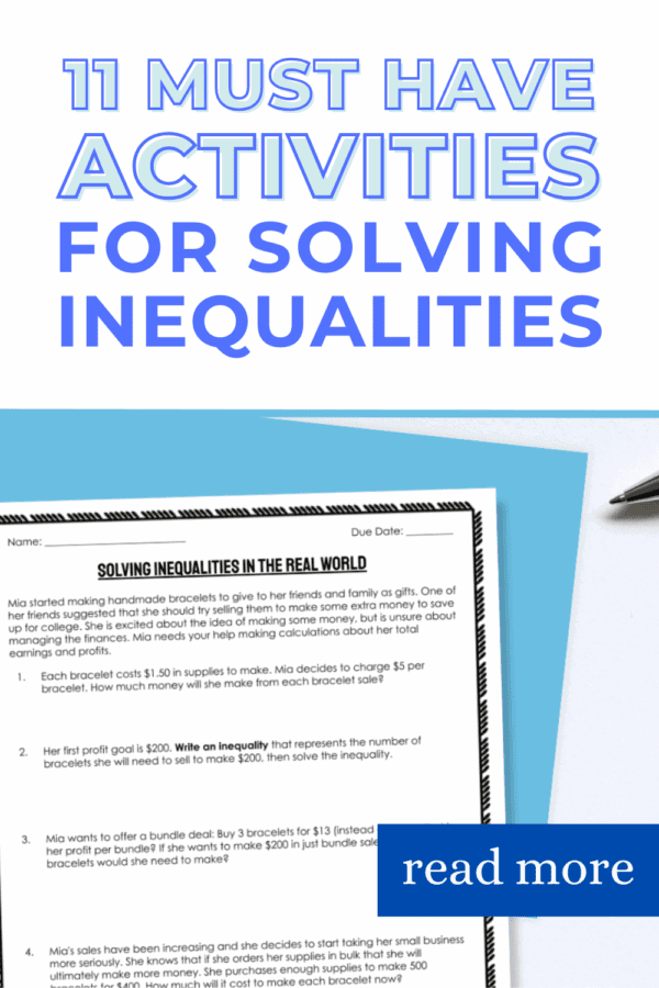 11 Engaging Inequalities Activities for Middle and High School Math