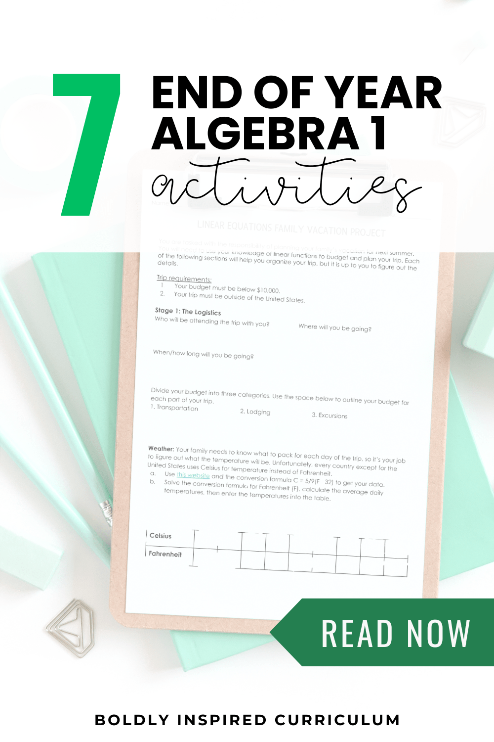 7 Meaningful and Engaging End of Year Algebra Activity Ideas