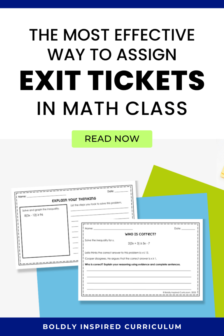 4 Math Exit Tickets That Actually Show Student Understanding